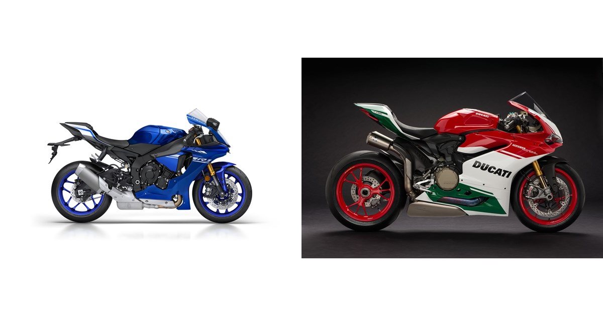 Motorrad Vergleich Yamaha R1 2019 vs. Ducati 1299 Panigale R Final ...