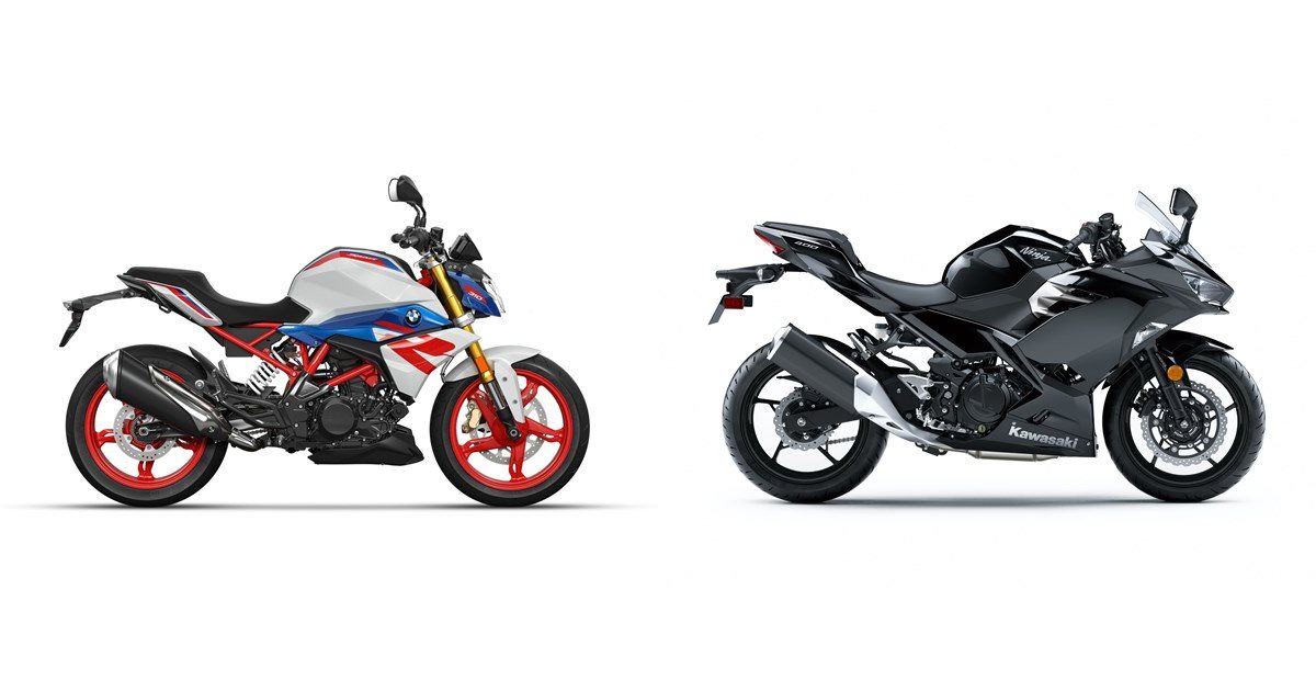 Motorrad Vergleich BMW G 310 R 2023 vs. Kawasaki Ninja 400 2018