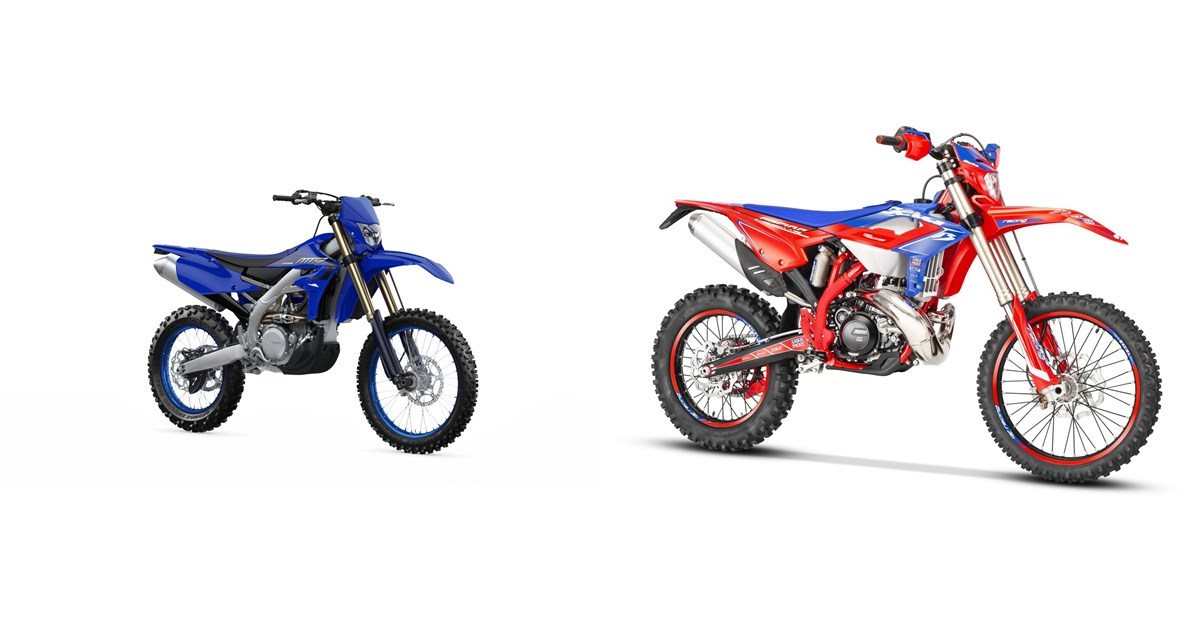 Motorrad Vergleich Yamaha WR450F 2023 vs. Beta RR 300 Racing 2023