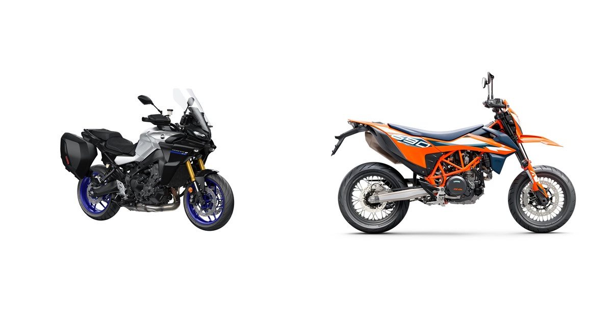 Motorrad Vergleich Yamaha Tracer 9 GT 2022 vs. KTM 690 SMC R 2023