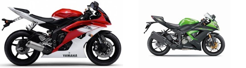 Motorrad Vergleich Yamaha YZF-R6 2009 vs. Kawasaki Ninja ZX-6R 636 2015