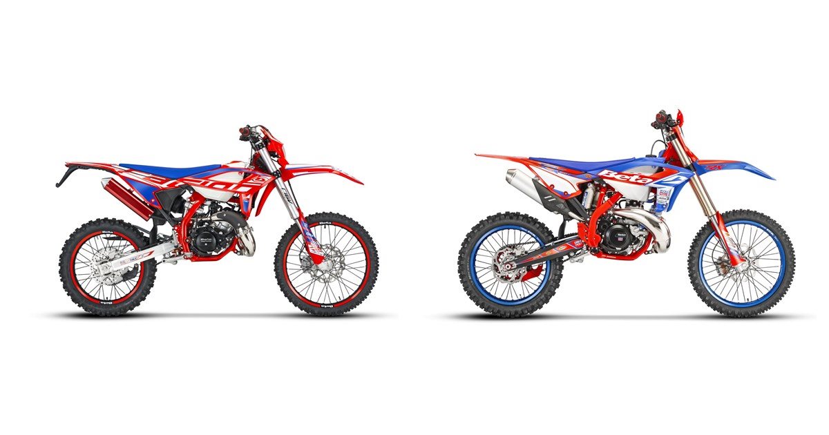 Motorrad Vergleich Beta RR 50 Enduro Racing 2021 vs. Beta RX 300 2T 2024