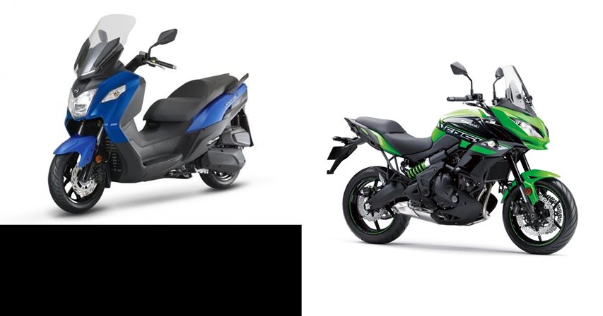 Motorrad Vergleich Sym Joymax Z+ 300i 2022 vs. Kawasaki Versys 650 Lime ...