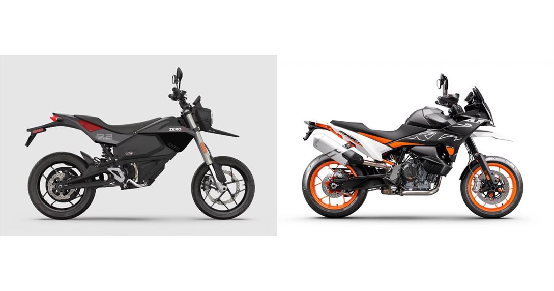 Motorrad Vergleich Zero FXE 2023 vs. KTM 890 SMT 2023