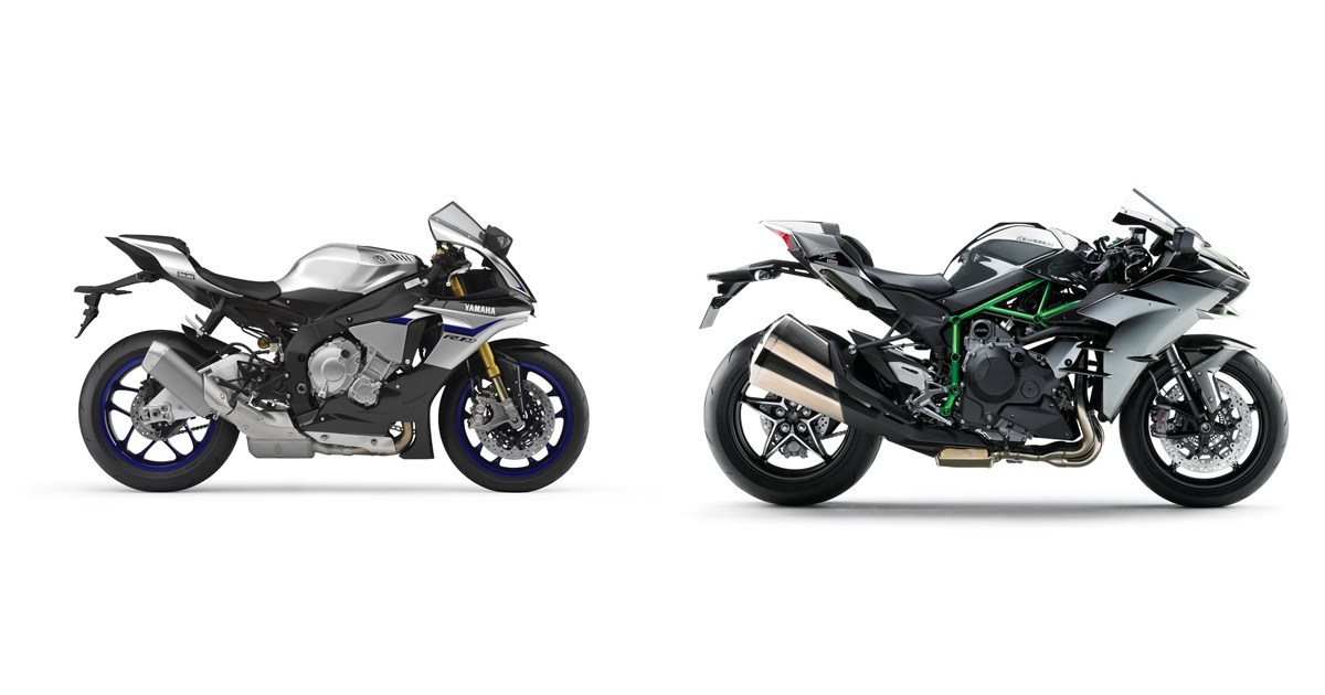 Motorrad Vergleich Yamaha R1M 2015 vs. Kawasaki Ninja H2 2015