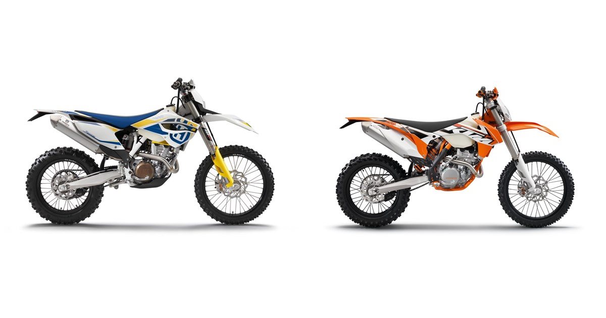 Motorrad Vergleich Husqvarna FE 250 2014 vs. KTM 250 EXC-F 2015