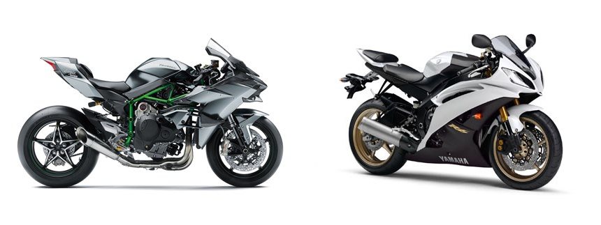Motorrad Vergleich Kawasaki Ninja H2R 2021 vs. Yamaha YZF-R6 2012