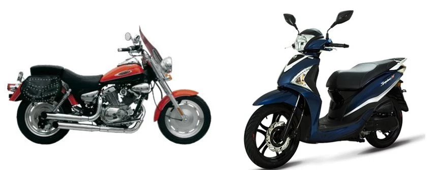 Motorrad Vergleich Keeway Cruiser 250 2009 vs. Sym Symphony ST 125 2022