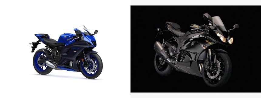 Motorrad Vergleich Yamaha R7 2023 vs. Kawasaki Ninja ZX-6R 2010