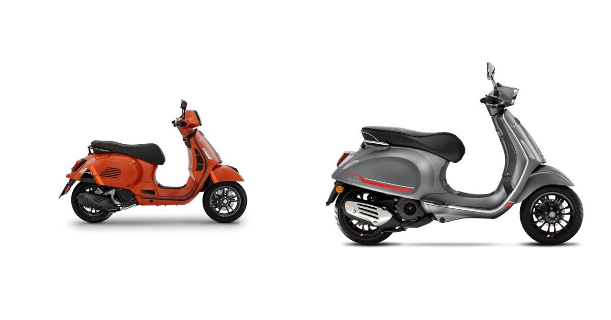 Motorrad Vergleich Vespa GTS 125 Super Sport 2023 vs. Vespa Sprint 125 S 2022