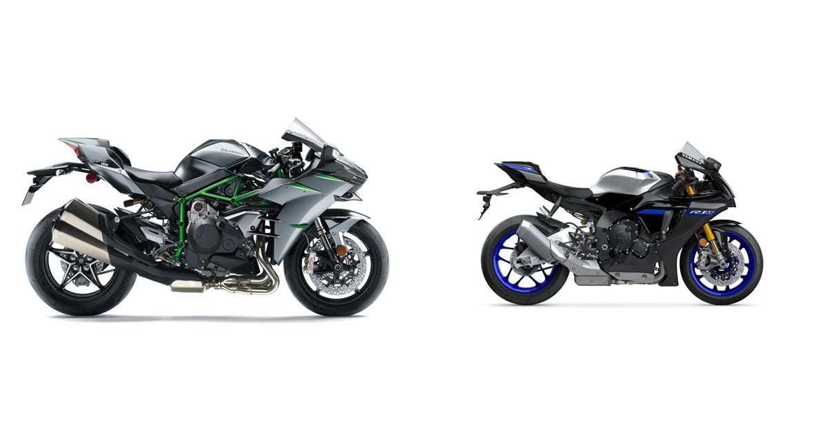 Motorrad Vergleich Kawasaki Ninja H2 2019 vs. Yamaha R1M 2023
