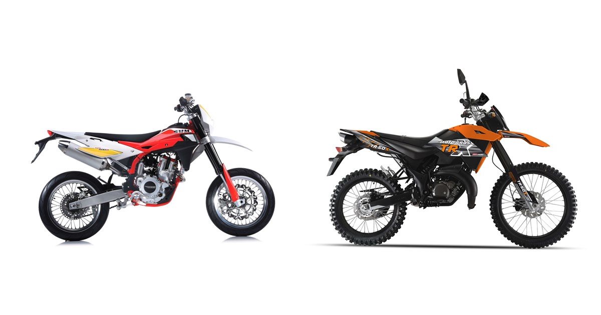 Motorrad Vergleich SWM SM 500 R 2018 vs. KSR Moto TR 50 X 2021