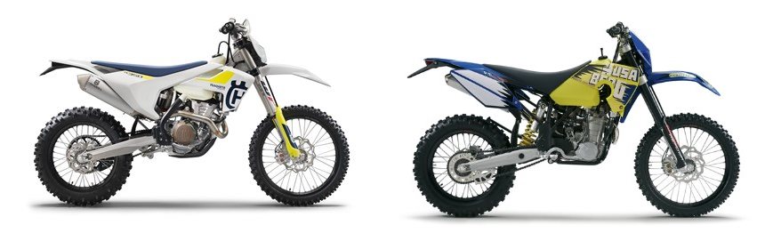 Motorrad Vergleich Husqvarna FE 350 2019 vs. Husaberg FE 450 E 2008