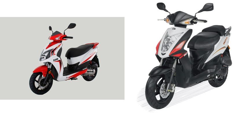Motorrad Vergleich Sym Jet 4 50 R 2015 vs. Kymco Agility RS 50 2013