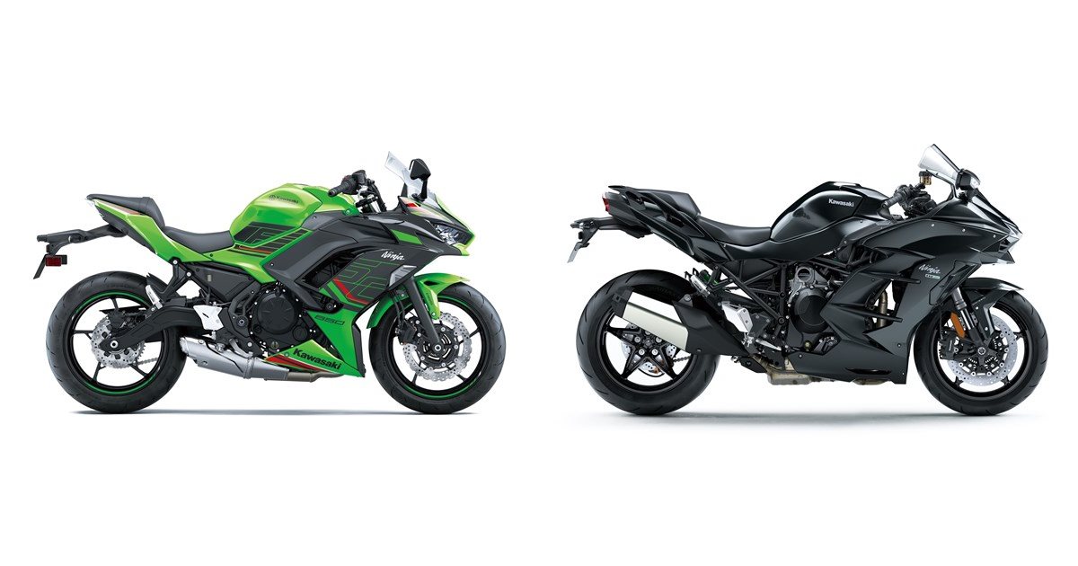 Motorrad Vergleich Kawasaki Ninja 650 2023 vs. Kawasaki Ninja H2 SX 2018