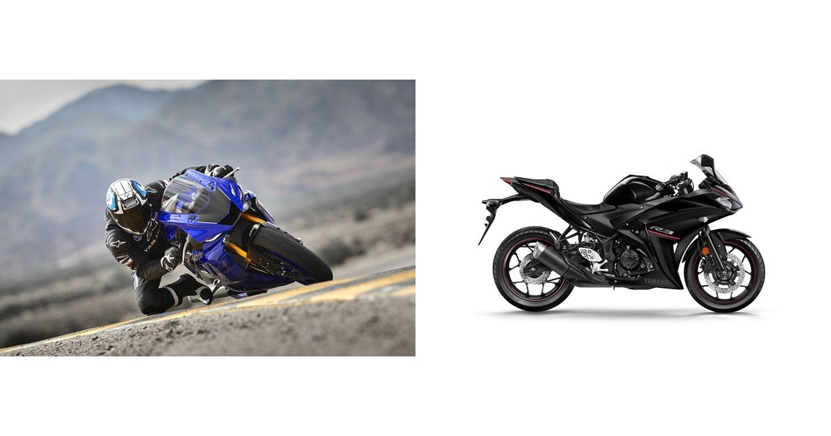 Motorrad Vergleich Yamaha YZF-R6 2018 vs. Yamaha R3 2018