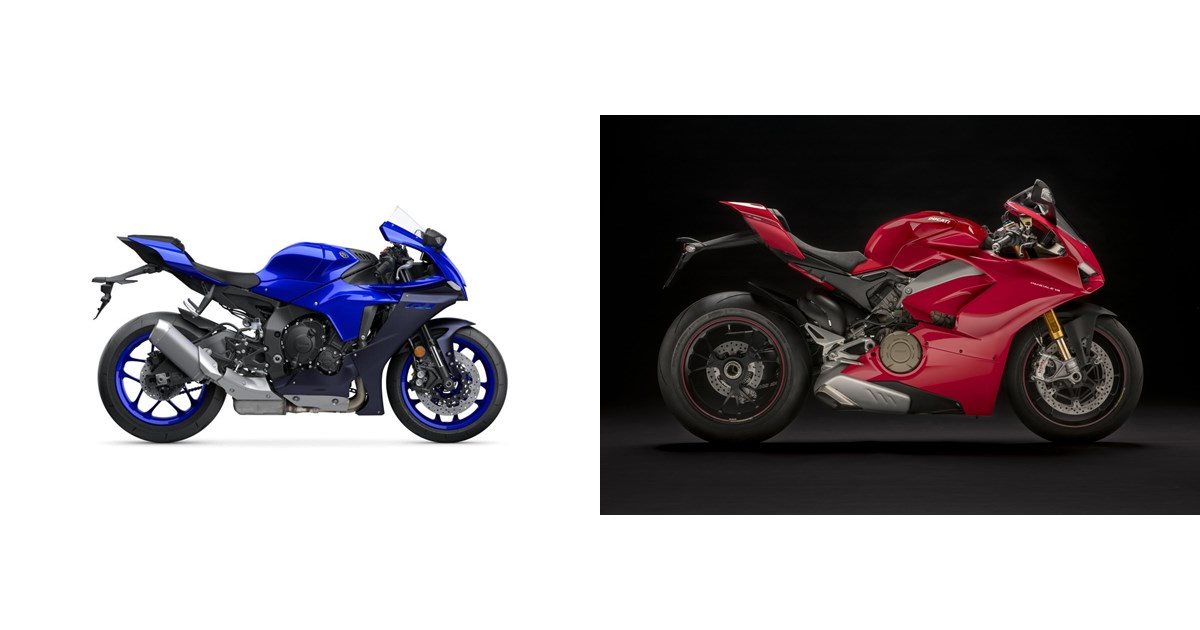 Motorrad Vergleich Yamaha R1 2023 vs. Ducati Panigale V4 S 2019