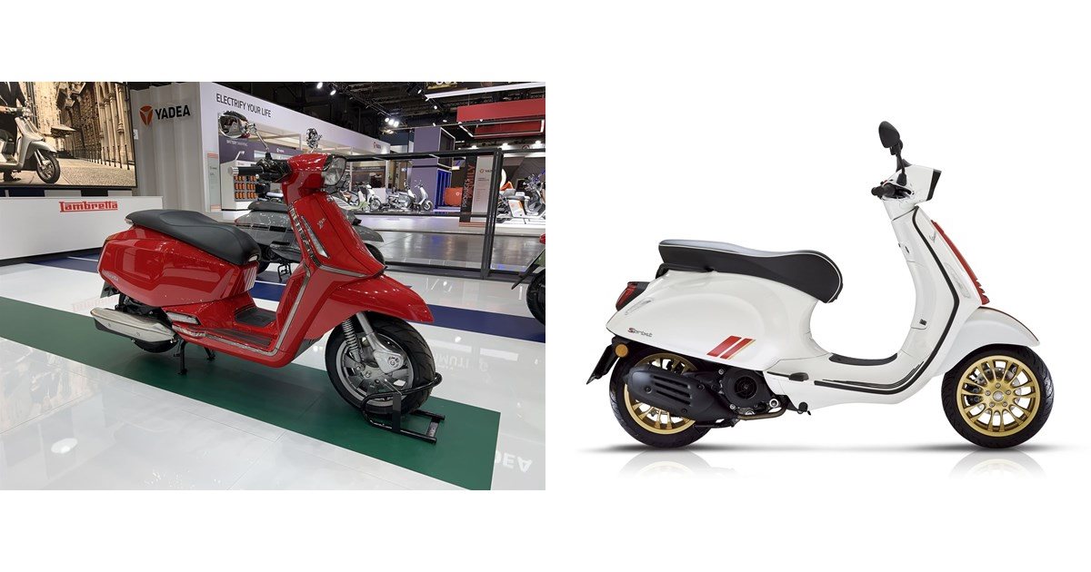 Motorrad Vergleich Lambretta X125 2023 vs. Vespa Sprint 125 Racing Sixties 2022