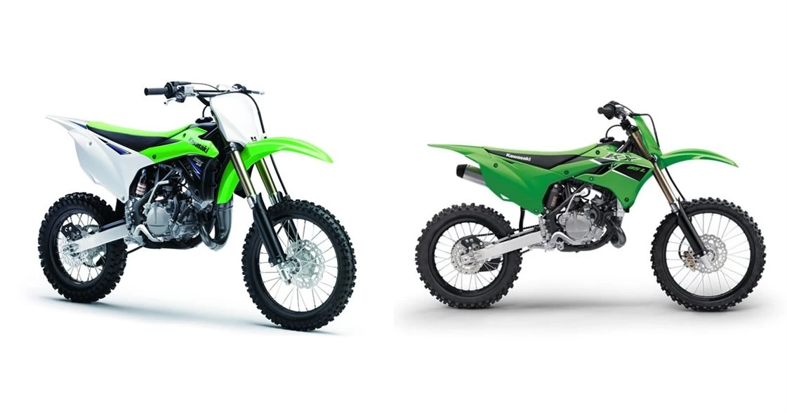 Motorrad Vergleich Kawasaki KX 85 2013 vs. Kawasaki KX 85 II 2023