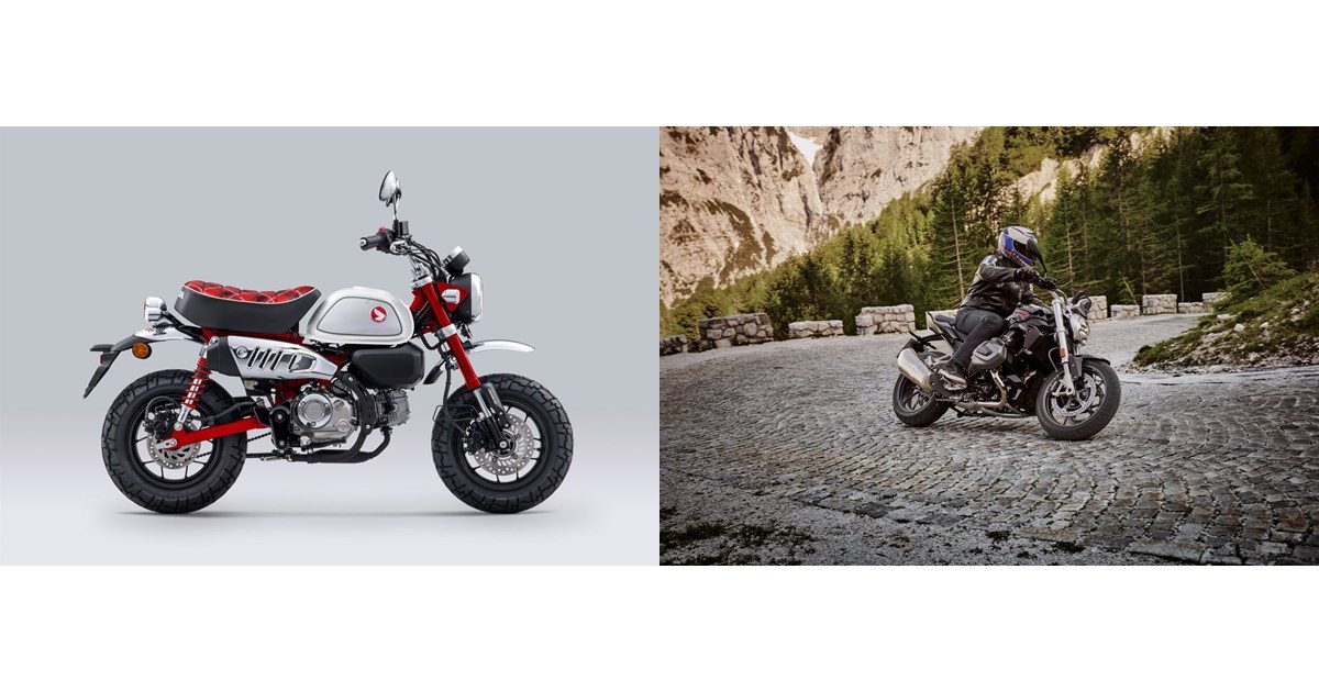 Motorrad Vergleich Honda Monkey 125 2023 vs. BMW R 1250 R 2019