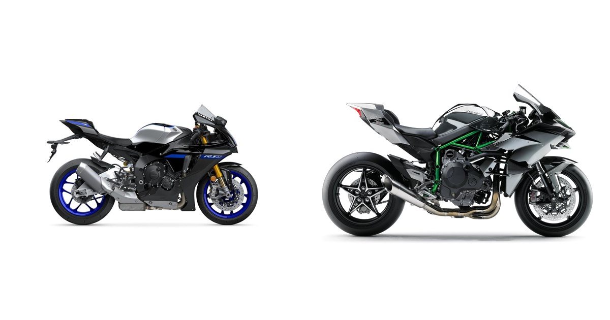 Motorrad Vergleich Yamaha R1M 2023 vs. Kawasaki Ninja H2R 2015