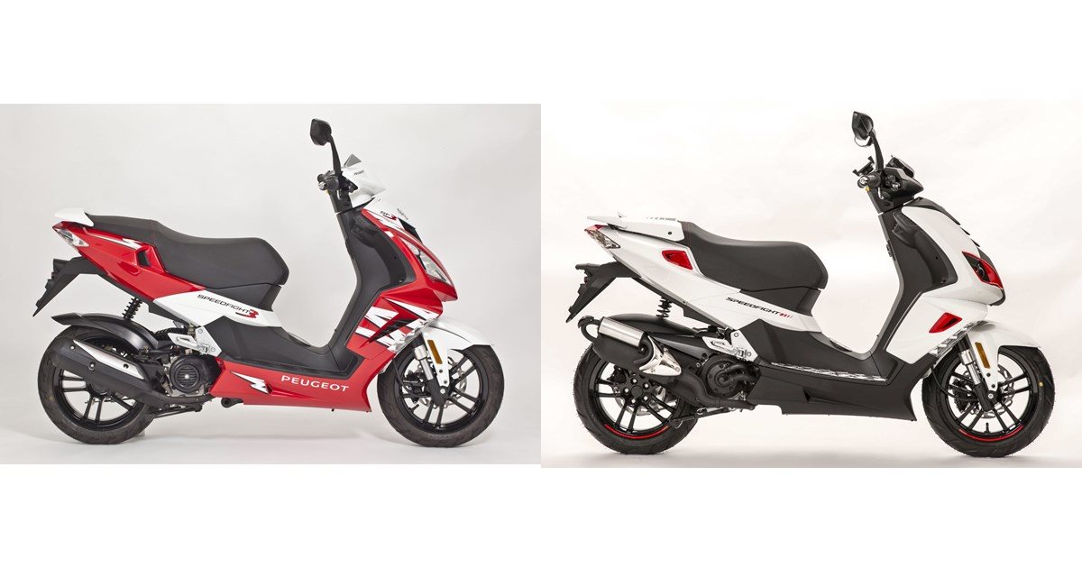 Motorrad Vergleich Peugeot Speedfight 3 50 LC 2017 vs. Peugeot ...