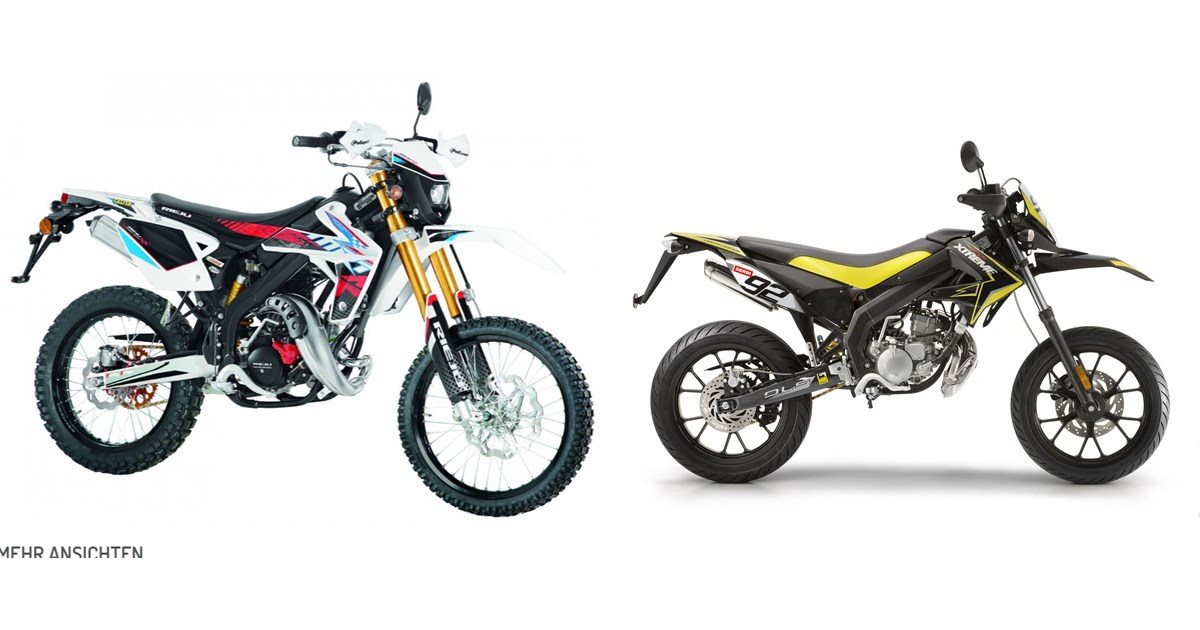 Motorrad Vergleich Rieju MRT Cross Pro 50 2020 vs. Derbi Senda DRD X ...