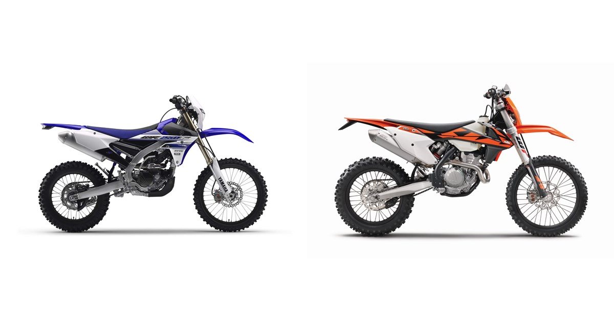 Motorrad Vergleich Yamaha WR250F 2018 vs. KTM 250 EXC-F 2018