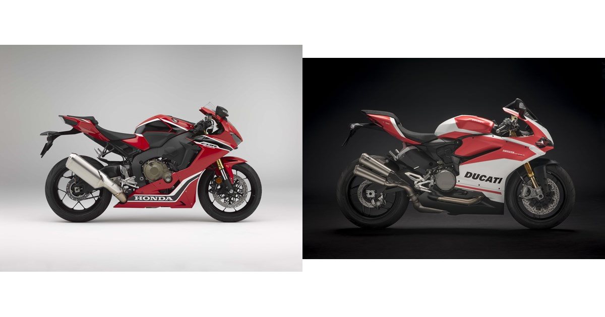 Motorrad Vergleich Honda CBR1000RR Fireblade 2019 vs. Ducati 959 ...