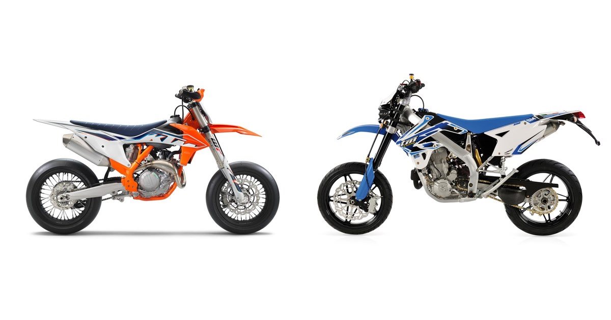 Motorrad Vergleich KTM 450 SMR 2022 vs. TM SMM 450 F 2013
