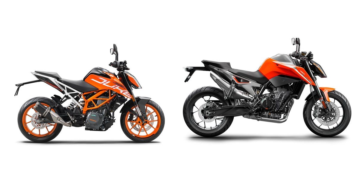 Motorrad Vergleich KTM 390 Duke 2020 vs. KTM 790 Duke 2020