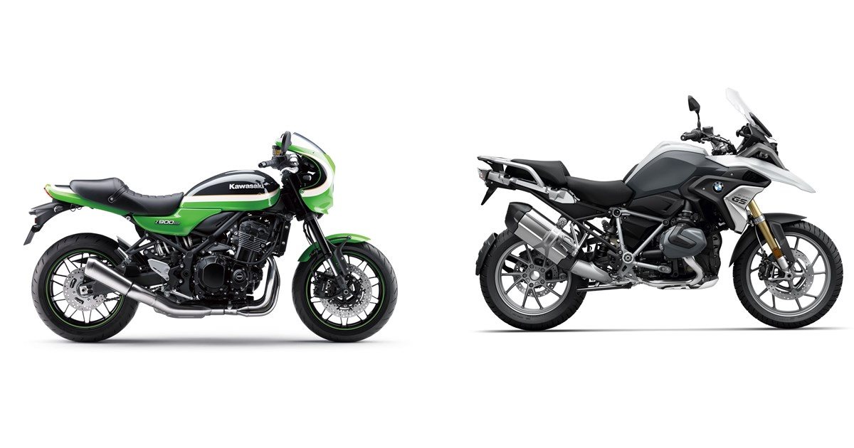 Motorrad Vergleich Kawasaki Z900 RS Cafe 2021 vs. BMW R 1250 GS 2021