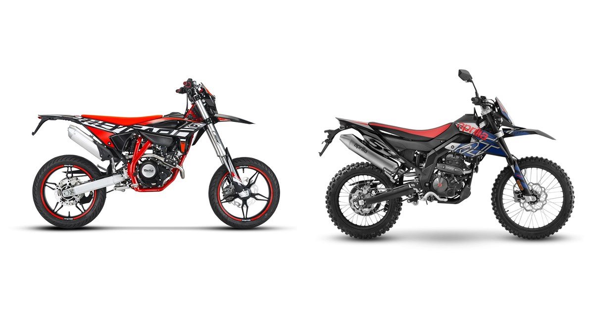 Motorrad Vergleich Beta RR Motard 125 4T LC 2022 vs. Aprilia RX 125 2022