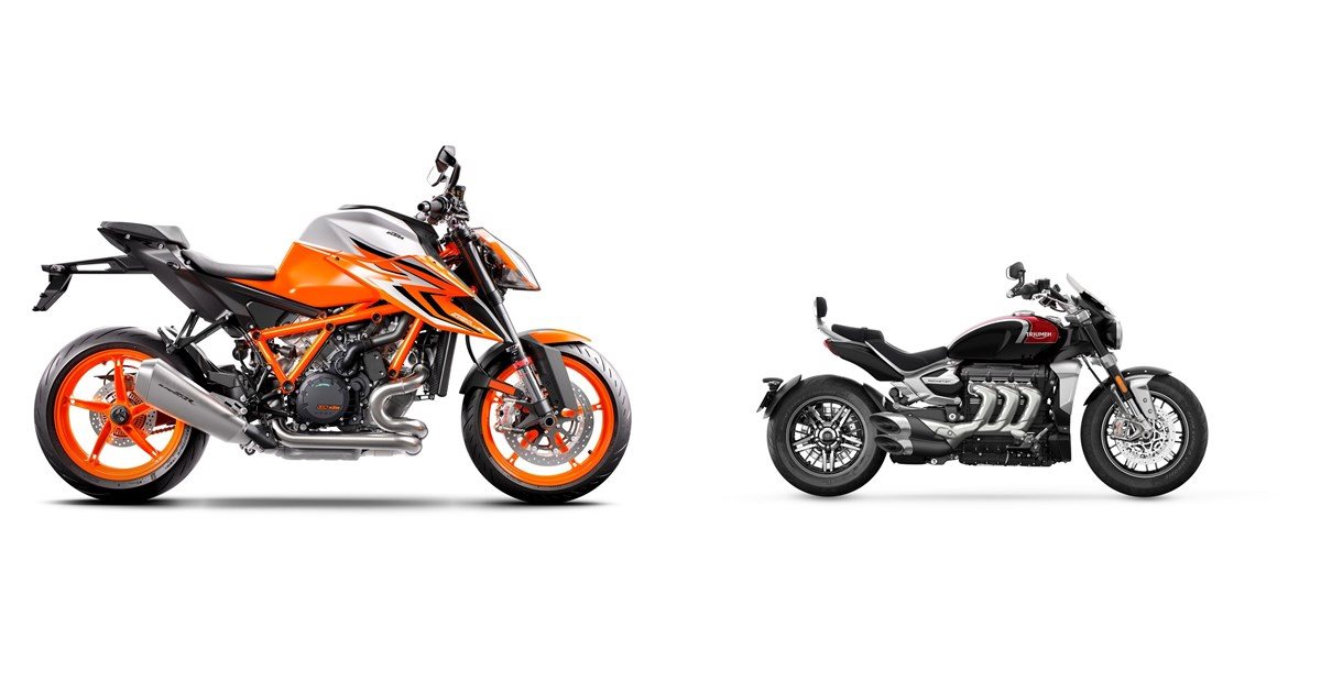 KTM 1290 Super Duke R 2023 vs Triumph Rocket 3 GT 2024