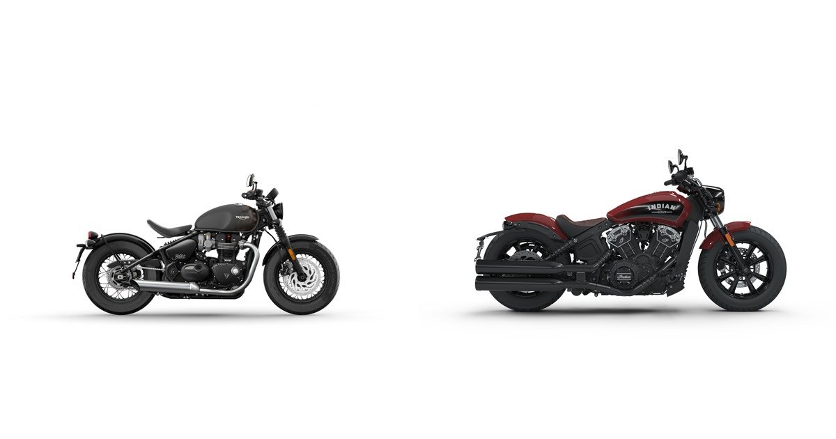 Motorrad Vergleich Triumph Bonneville Bobber 2022 vs. Indian Scout ...