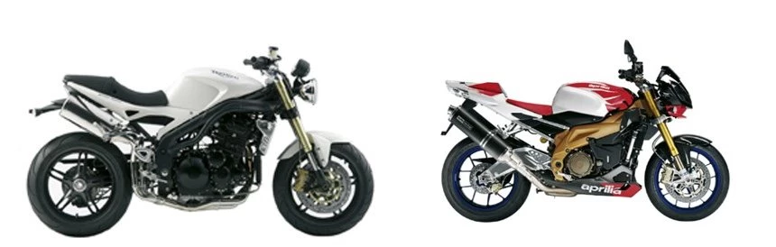 Motorrad Vergleich Triumph Speed Triple 1050 2006 vs. Aprilia RSV 1000 ...