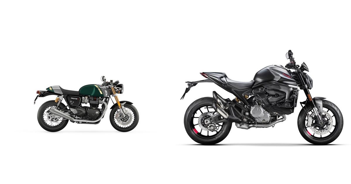 Triumph Thruxton RS 2023 vs Ducati Monster + 2023