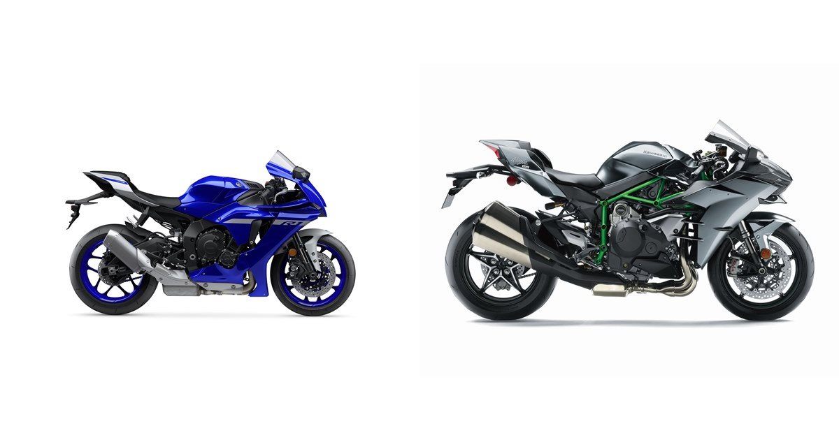 Motorrad Vergleich Yamaha R1 2021 vs. Kawasaki Ninja H2 Carbon 2017