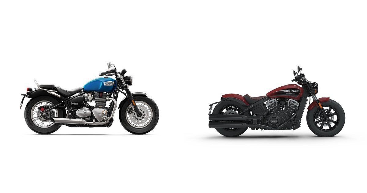 Motorrad Vergleich Triumph Bonneville Speedmaster 2020 vs. Indian Scout ...