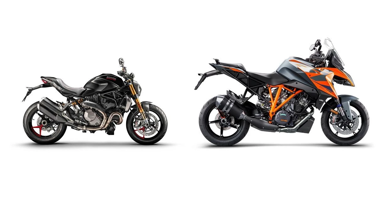 Motorrad Vergleich Ducati Monster 1200 S 2020 vs. KTM 1290 Super Duke ...