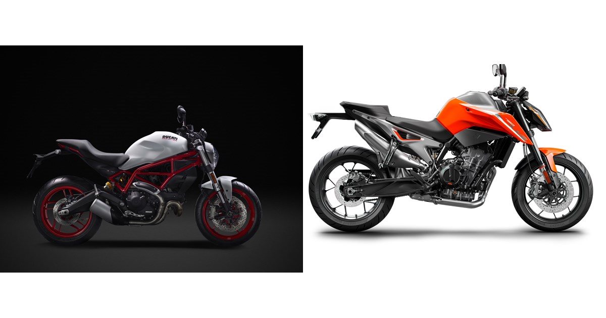 Motorrad Vergleich Ducati Monster 797 2018 vs. KTM 790 Duke 2018
