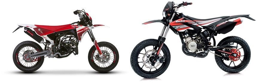 Motorrad Vergleich Fantic XM 50 Performance 2023 vs. Beta RR 50 Motard ...
