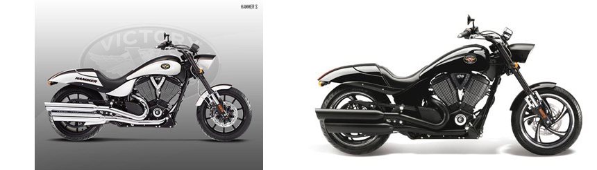 Motorrad Vergleich Victory Hammer S 2010 vs. Victory Hammer 8-Ball 2012