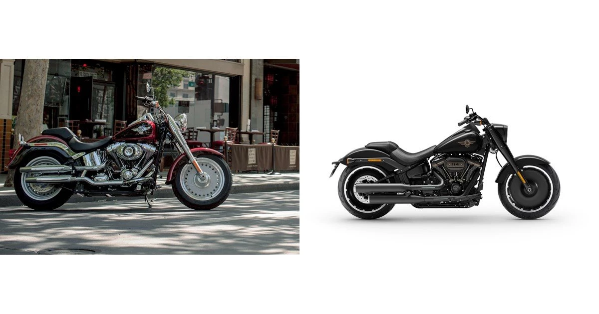 Motorrad Vergleich Harley-Davidson Softail Fat Boy FLSTF 2013 vs ...