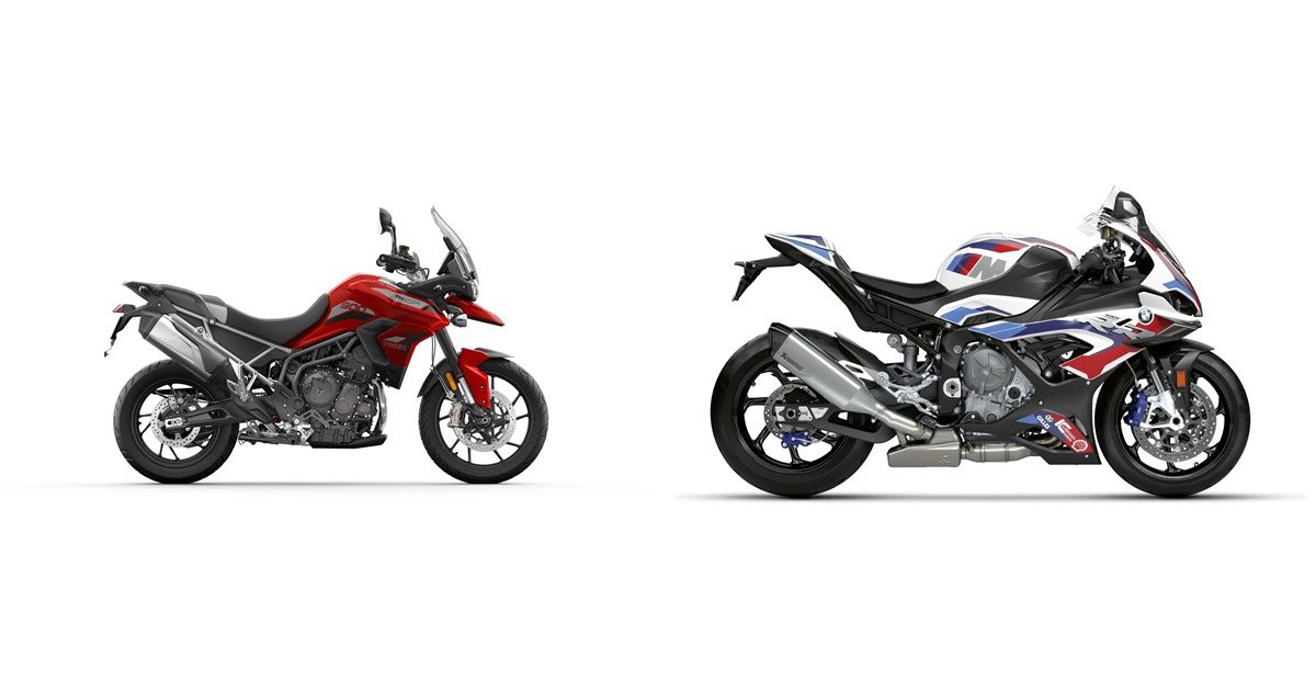 Motorrad Vergleich Triumph Tiger 900 GT Pro 2020 vs. BMW M 1000 RR 2022