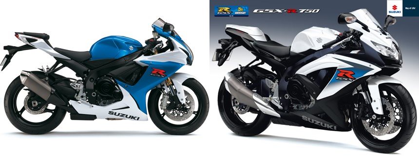 Motorrad Vergleich Suzuki GSX-R 750 2014 vs. Suzuki GSX-R 750 2010