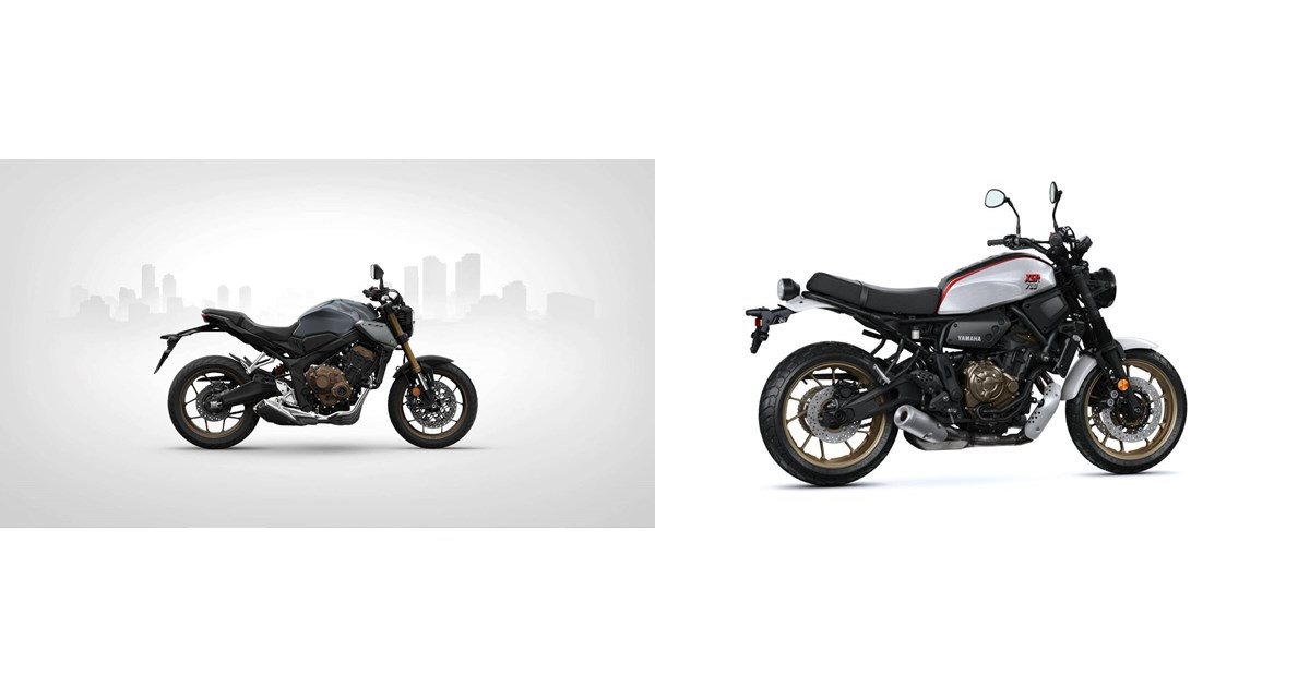 Motorrad Vergleich Honda CB650R 2023 vs. Yamaha XSR700 XTribute 2023