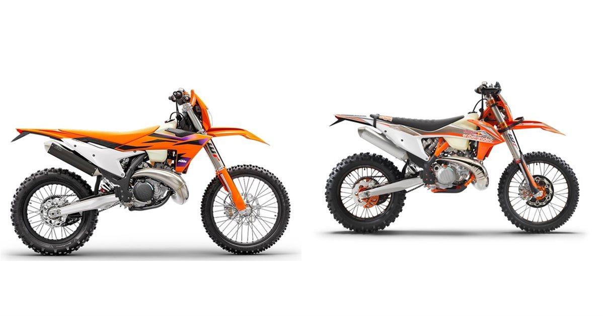 Motorrad Vergleich KTM 300 EXC 2024 vs. KTM 300 EXC TPI Erzberg Edition 2022