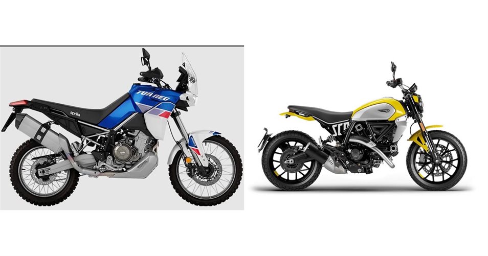 Motorrad Vergleich Aprilia Tuareg 660 2023 vs. Ducati Scrambler Icon 2023