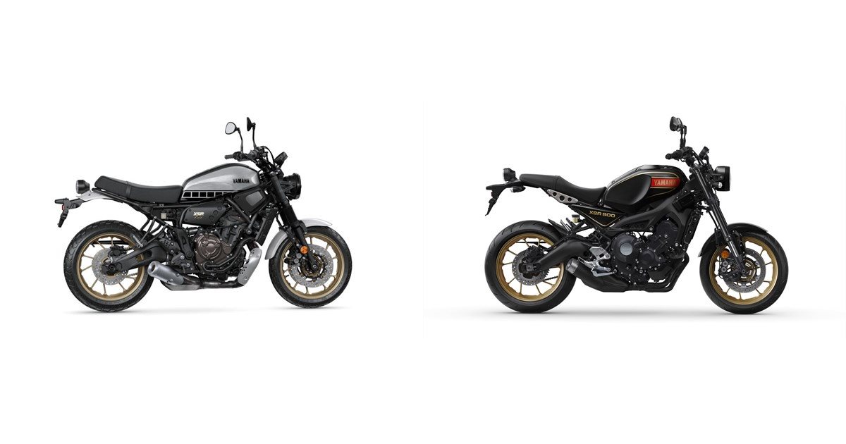 Motorrad Vergleich Yamaha XSR700 Legacy 2023 vs. Yamaha XSR900 2020
